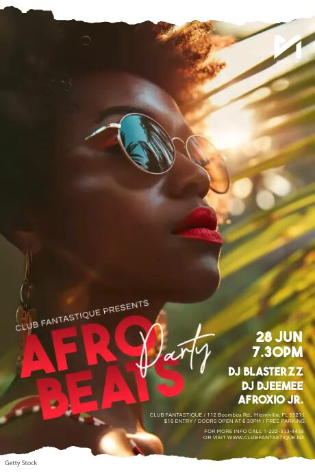 Afrobeats Party Motion Graphic Poster Ad Template | PosterMyWall