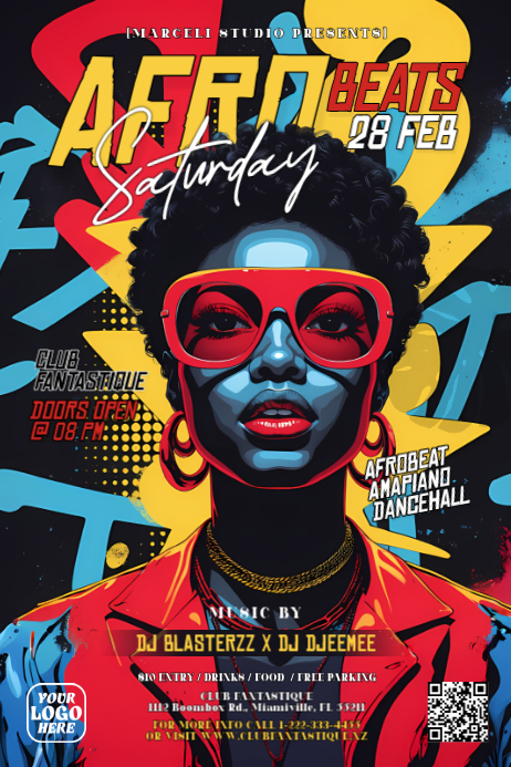 Afrobeats Night Party Poster Template | PosterMyWall