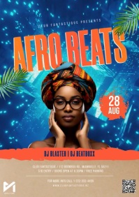 Afrobeats Party Invitation Flyer Template Ad | PosterMyWall
