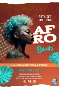 Afrobeats Party Motion Graphic Poster Ad Template | PosterMyWall