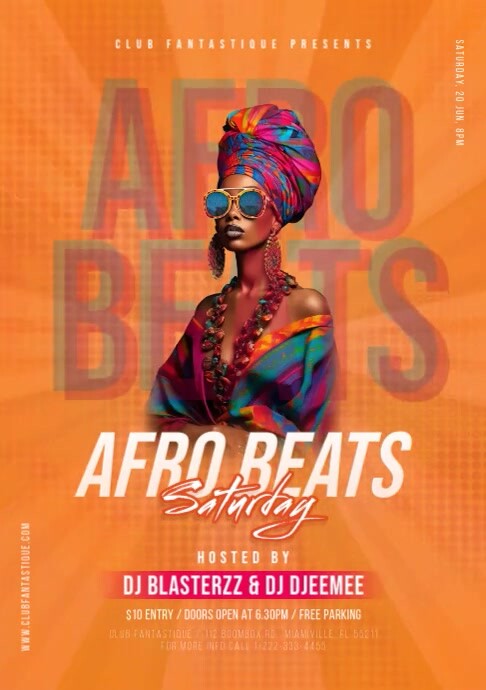 Afrobeats Video Flyer Template | PosterMyWall