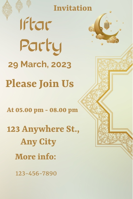 Aftar party Template | PosterMyWall