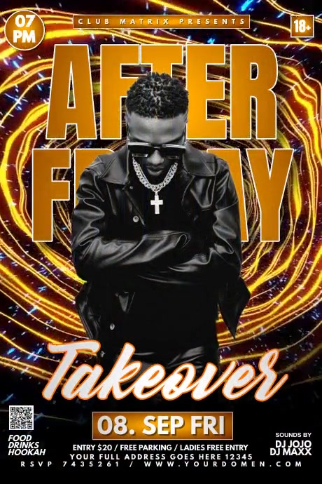 After Friday Takeover Templat | PosterMyWall