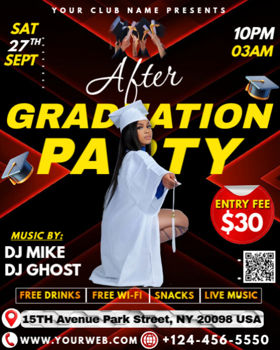 After Graduation Party Editable College Graduation Design Template ...