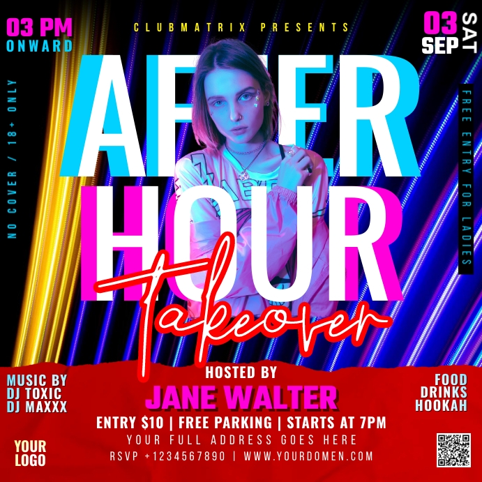 After Hour takeover Template | PosterMyWall
