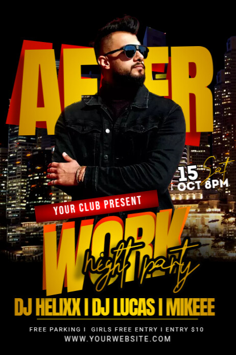 After Night Party Modelo | PosterMyWall