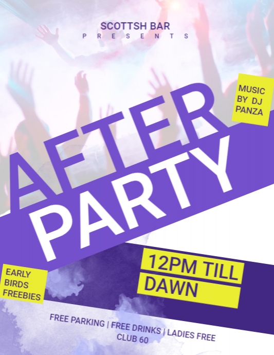 AFTER PARTY Template | PosterMyWall