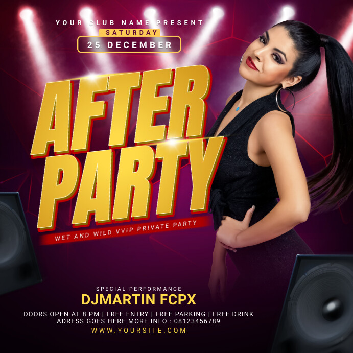 After Party Instagram Post Template | PosterMyWall