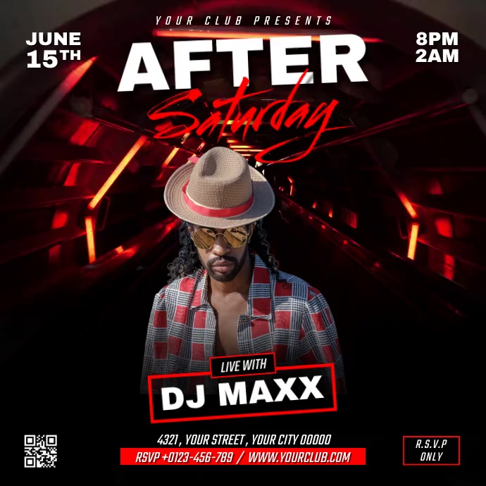 Plantilla de After Saturday Night Party | PosterMyWall