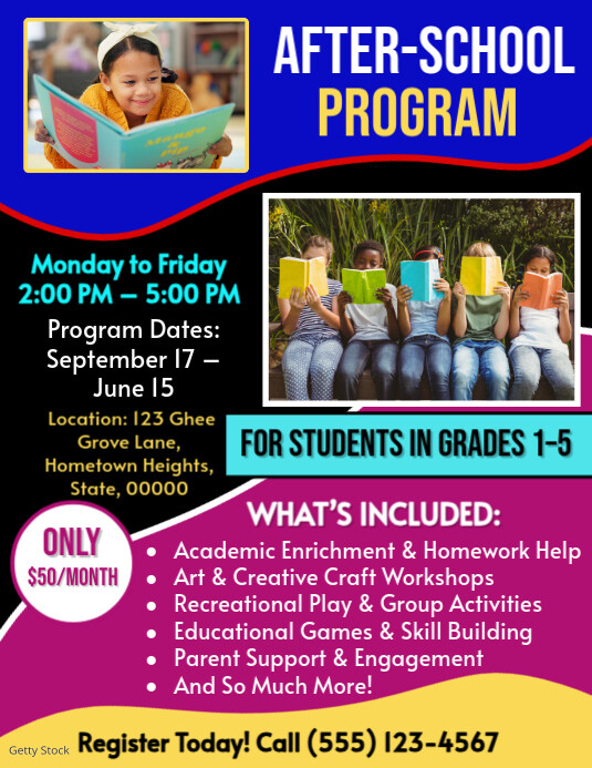 Copy of After School Program Flyer | PosterMyWall