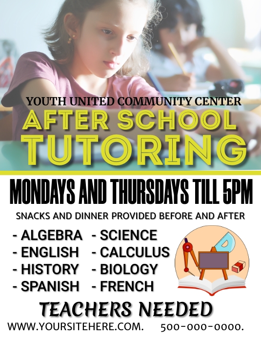 After School Student Tutoring Template | PosterMyWall