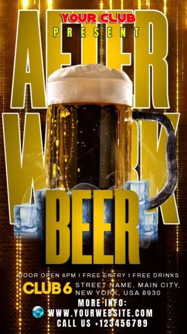 Modèle AFTER WORK BEER PARTY | PosterMyWall