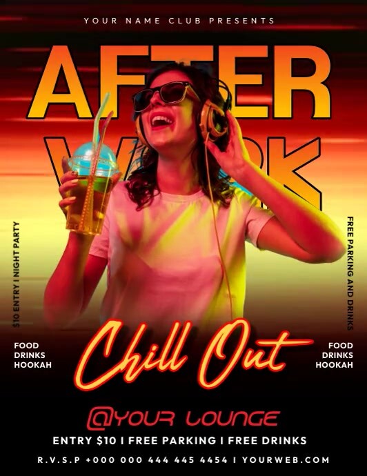 After Work Chill Out Night Template | PosterMyWall
