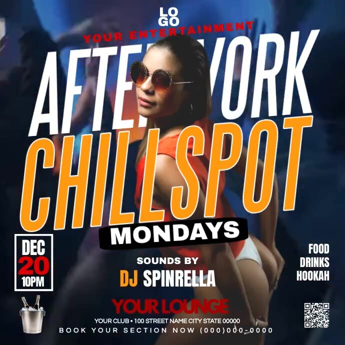 AFTER WORK CHILLSPOT PARTY FLYER TEMPLATE | PosterMyWall