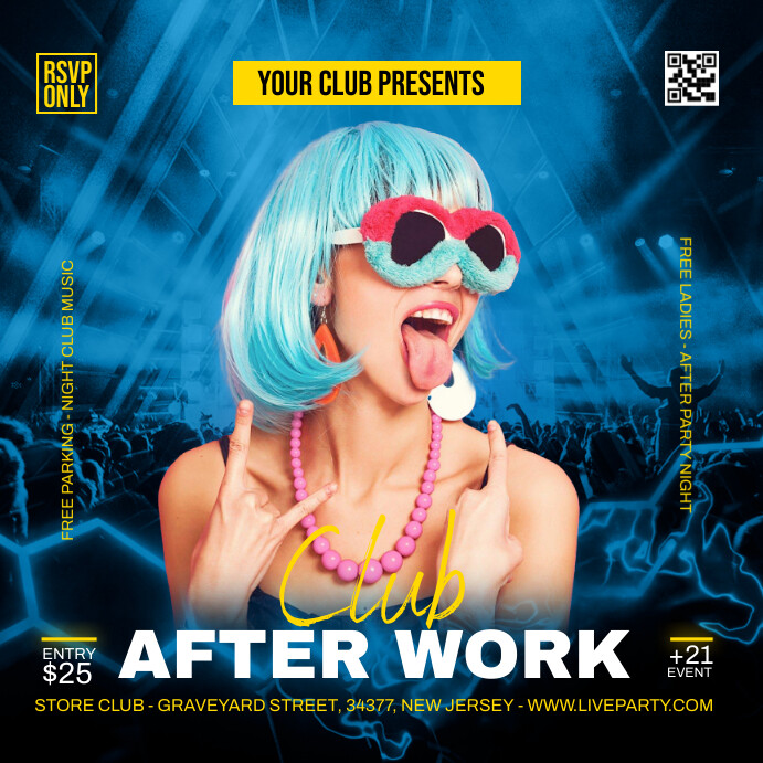 After Work Club Ads Template | PosterMyWall