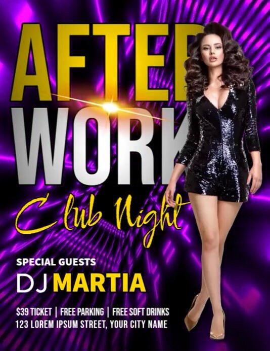 Plantilla de After Work Club Night | PosterMyWall