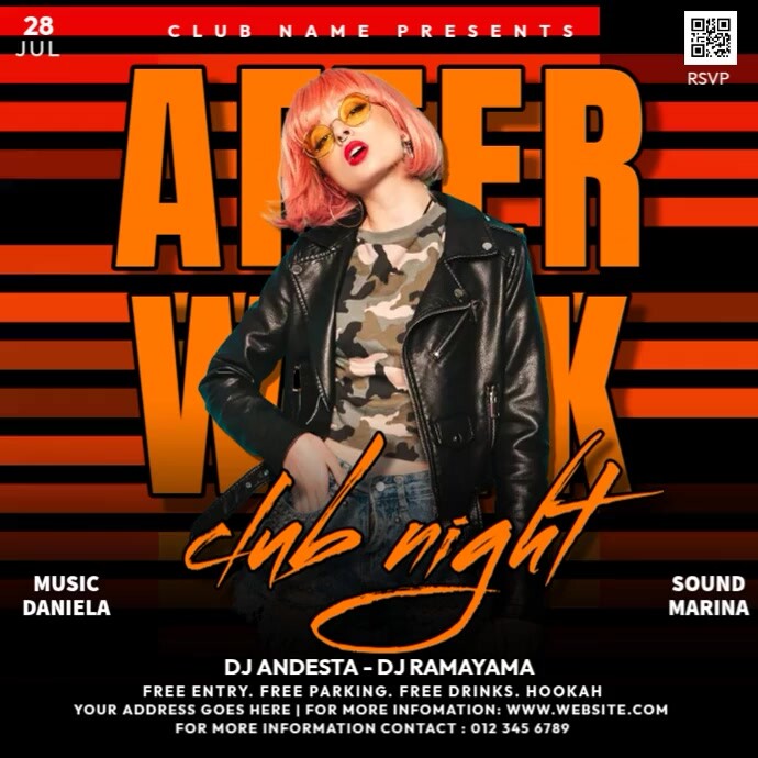 After Work Club Night Party Template | PosterMyWall
