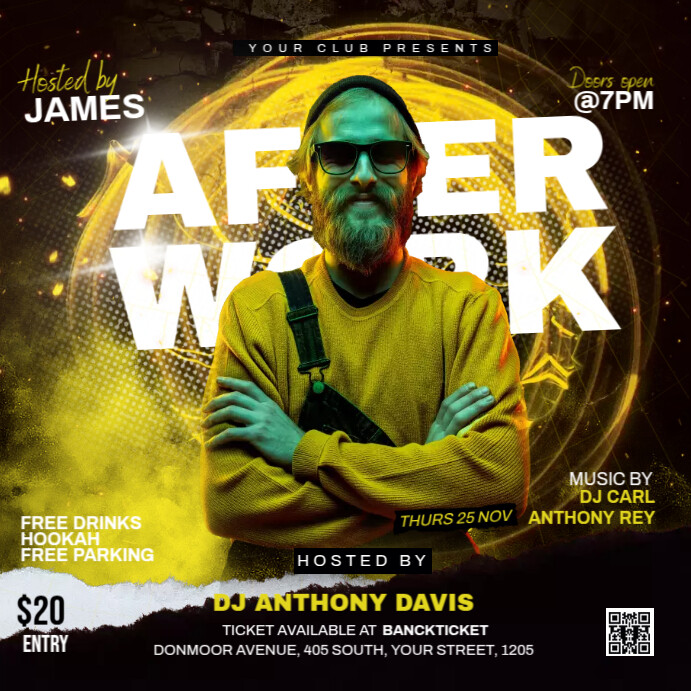 After Work Club Party Ads Template | PosterMyWall