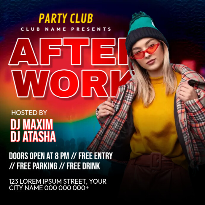 After Work Club Party Template | PosterMyWall