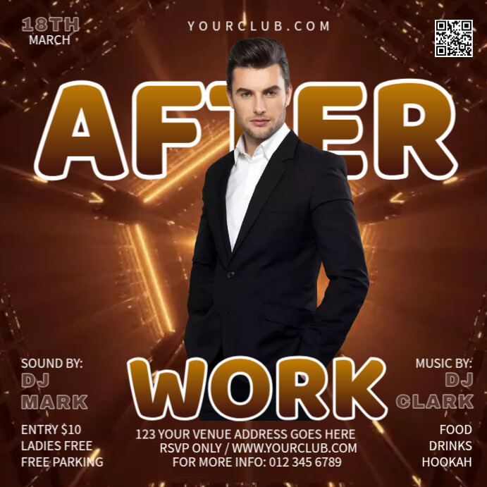 After Work Club Party Template | PosterMyWall