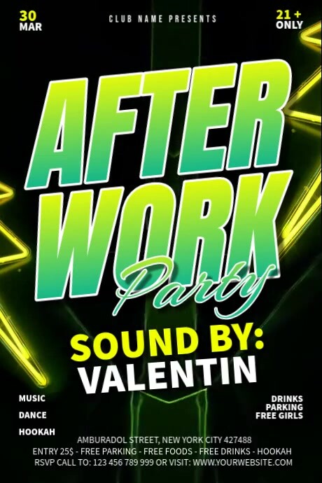 After Work Club Party Template | PosterMyWall