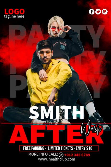 After Work Club Party Template | PosterMyWall