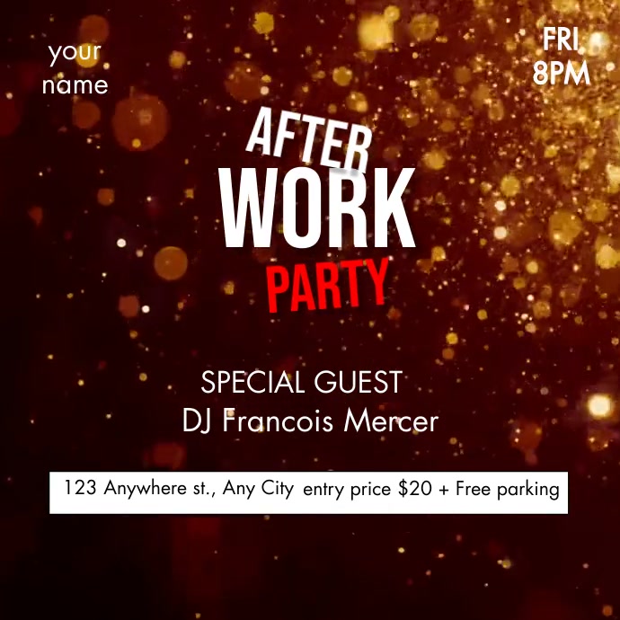 After Work CLub Party Instagram Post Template | PosterMyWall