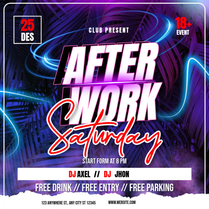Copy of after work | PosterMyWall