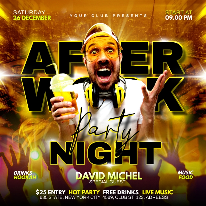 AFTER WORK Template | PosterMyWall