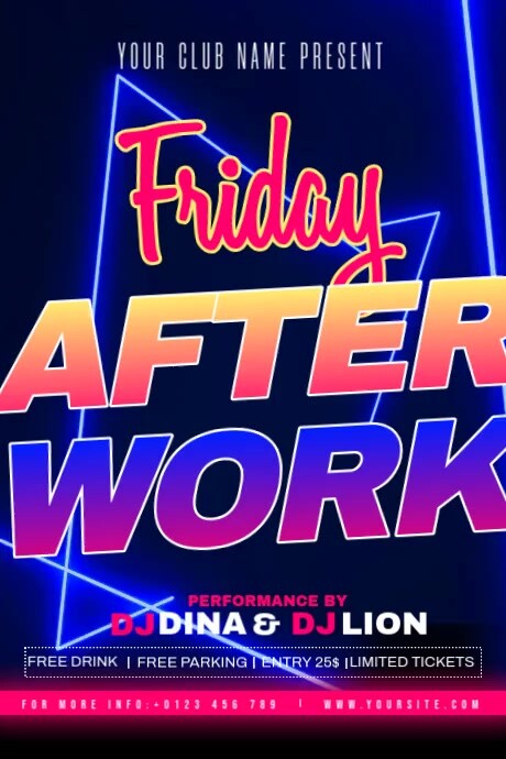 After Work Friday Template | PosterMyWall