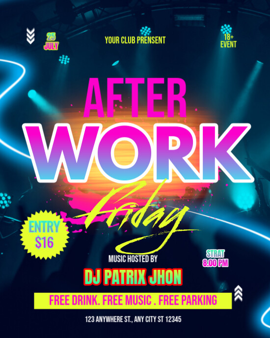 After work friday Template | PosterMyWall
