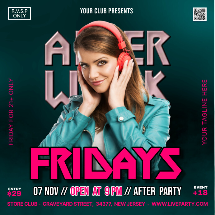 After Work Friday Night Template | PosterMyWall