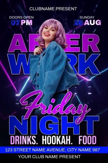 After Work Friday Night Template | PosterMyWall
