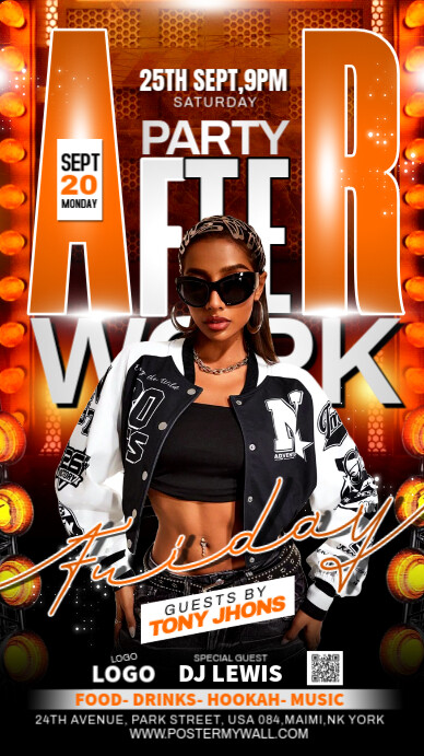 AFTER WORK FRIDAY PARTY Template | PosterMyWall