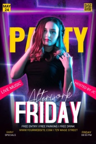 AFTER WORK FRIDAY PARTY Template | PosterMyWall