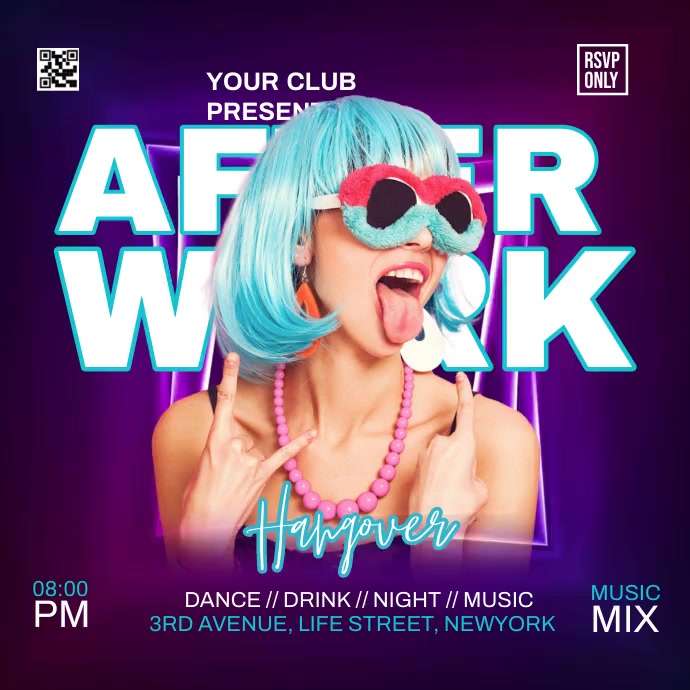 After Work Hangover Template | PosterMyWall