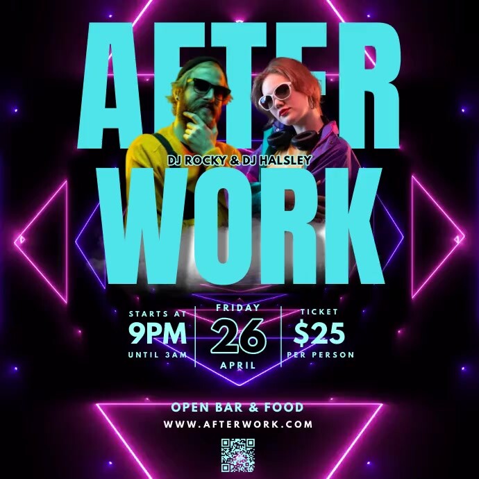 Modèle After Work Instagram Post Template | PosterMyWall