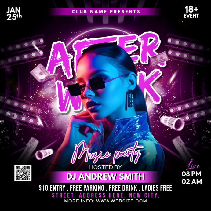Plantilla de After Work Music Party Instagram Post | PosterMyWall