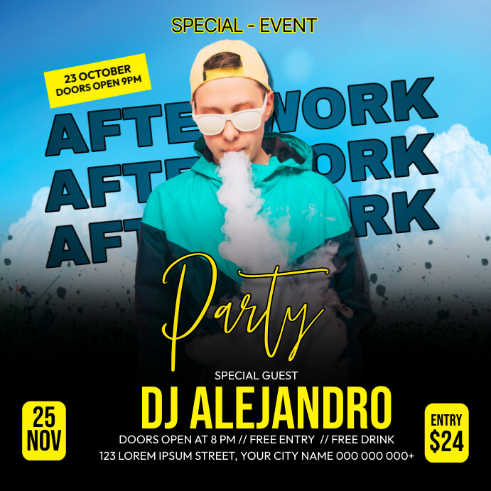 After Work Night Club Template | PosterMyWall