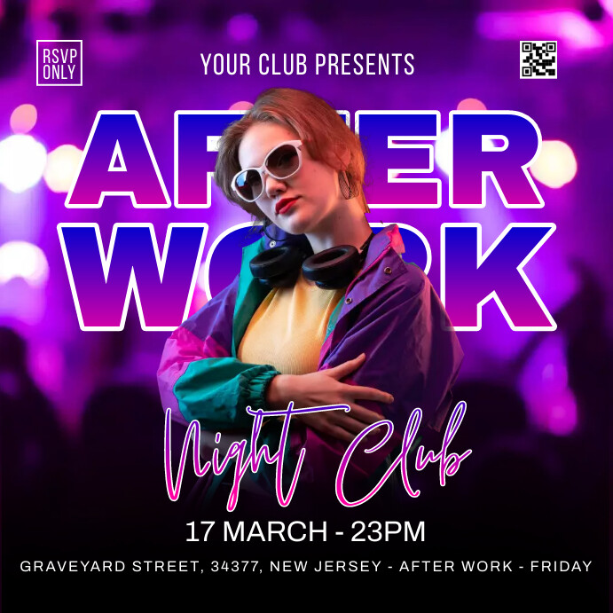Plantilla de After Work Night Club | PosterMyWall