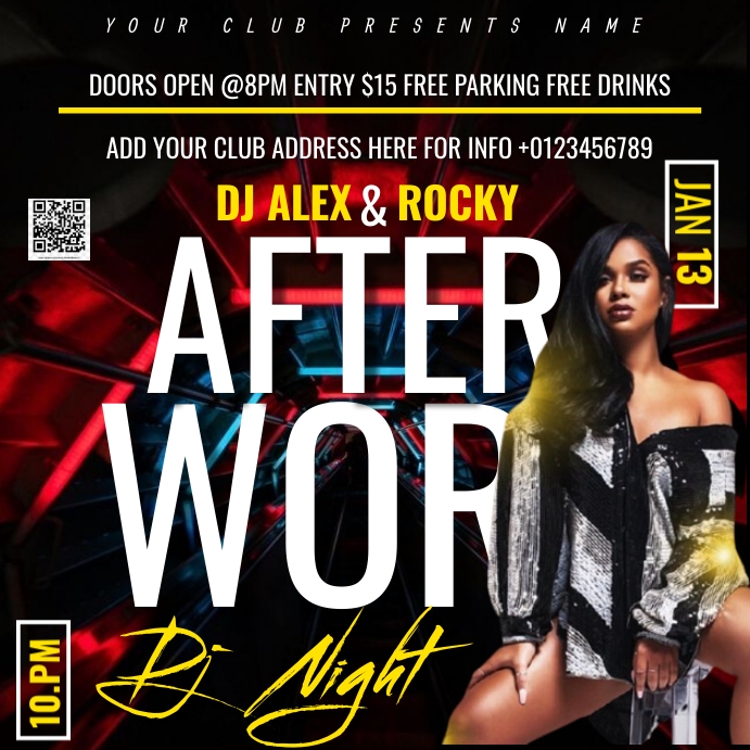 AFTER WORK night Template | PosterMyWall