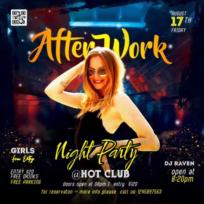 After Work Night party Template | PosterMyWall