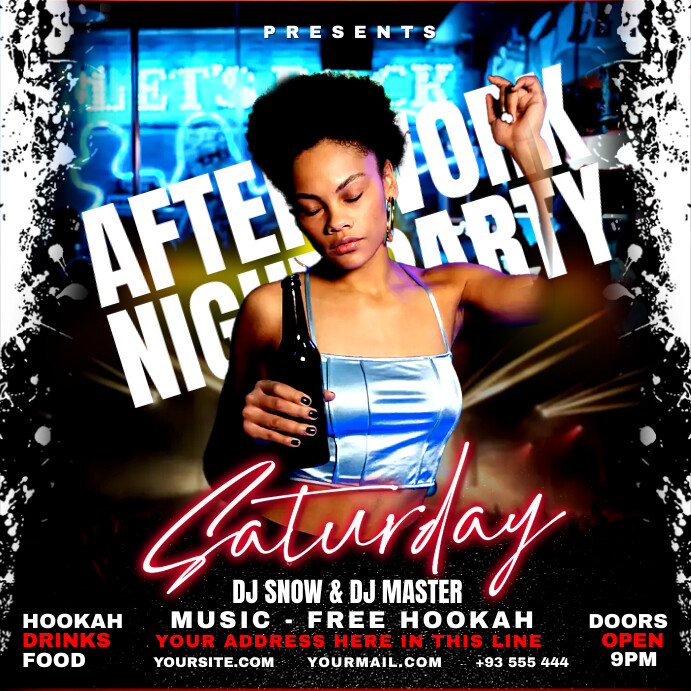 AFTER WORK NIGHT PARTY Template | PosterMyWall