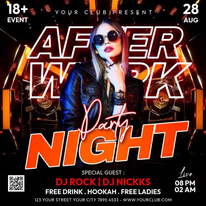 After Work Night Party Template | PosterMyWall