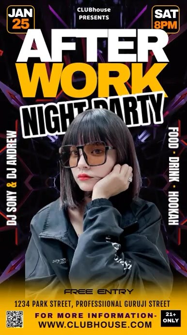 after work night party Template | PosterMyWall