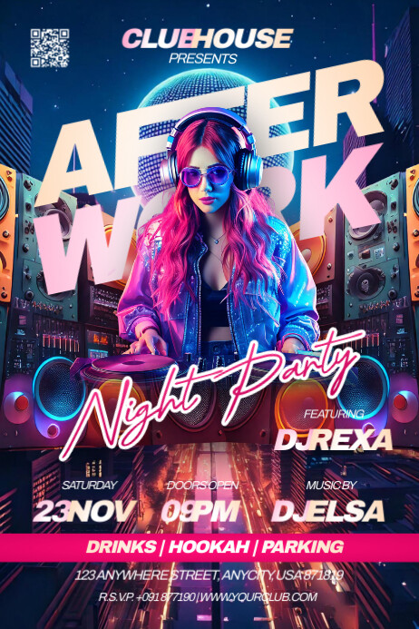Copy of After Work Night Party Event Poster Flyer | PosterMyWall