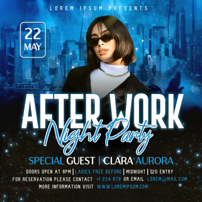 After work night party flyer Template | PosterMyWall