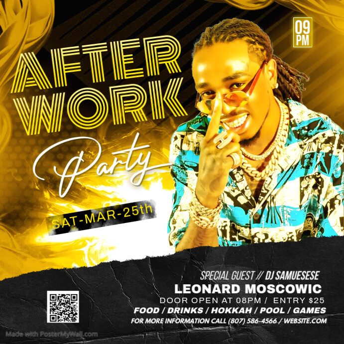 After Work Night Party Flyer Template | PosterMyWall