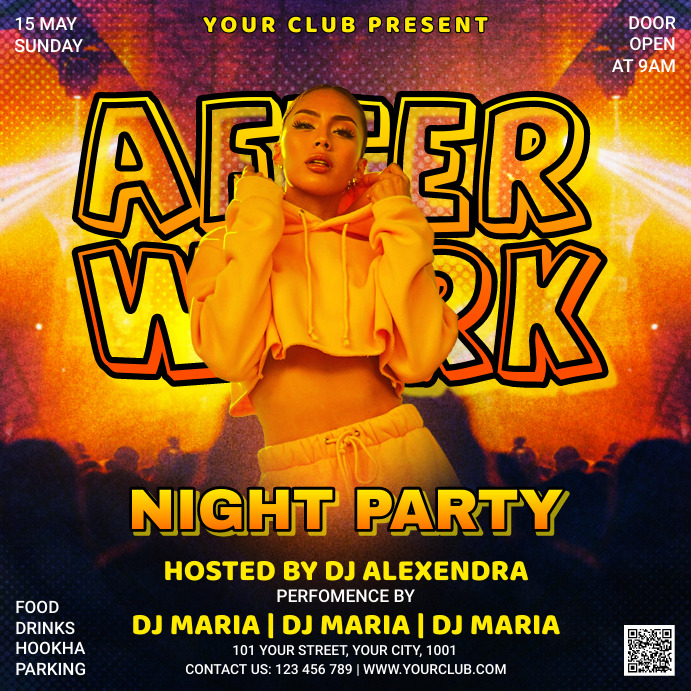 after work night party poster Template | PosterMyWall