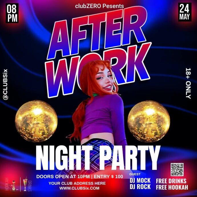 Plantilla de after work night party posters | PosterMyWall